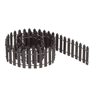 Miniature Garden Fence, 35 Inch Long Picket Fence Mini Ornament, Coffee ...