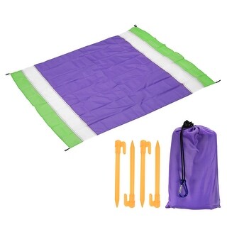 79" x 57" Beach Blanket, Waterproof Picnic Mat for Travel, Hiking White ...