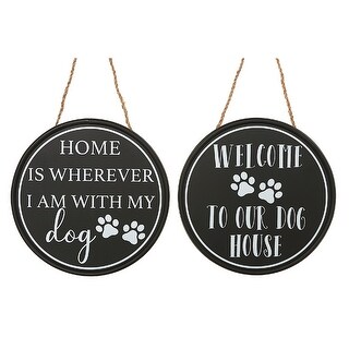 Round Mdf Dog Sign - Set of 2 - Bed Bath & Beyond - 38445773