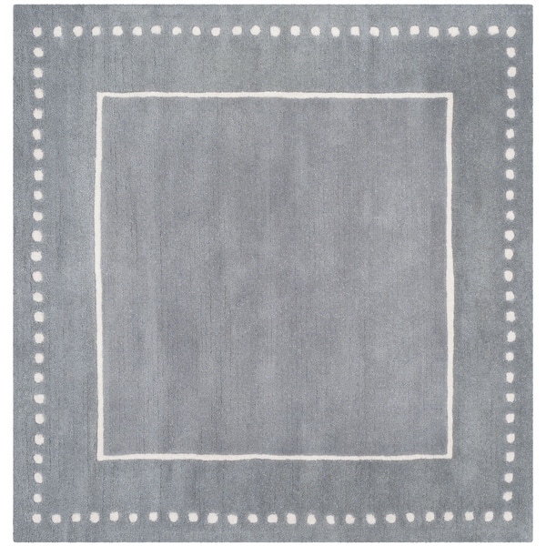 blue dot border rug