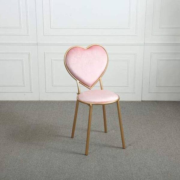 Iron Heart-Shaped Stools Flannel Lounge Chairs Kitchen Counter Dessert ...