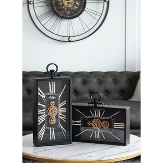 Decorative Table Clock Office Desktop Clock, Industrial Rectangular ...