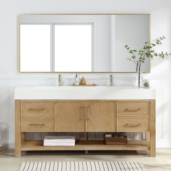 Altair Solana Bath Vanity with Calacatta White Quartz Stone Countertop ...