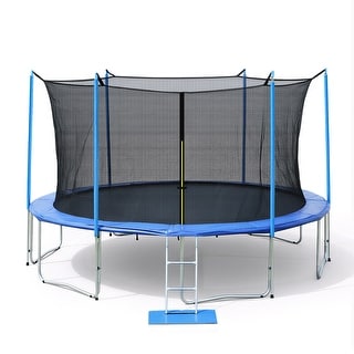 Aoodor Outdoor Trampoline, Recreational Trampoline with Enclosure Inner ...