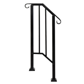 Black Outdoor Iron Handrail - Bed Bath & Beyond - 38413025