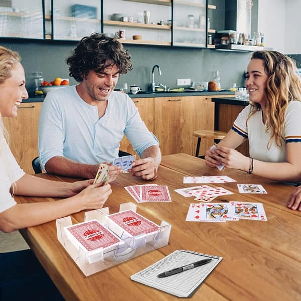 GSE™ Canasta Cards Game Set with 2-Deck Red Canasta Cards with Point ...