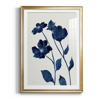 Indigo Bloom I Premium Framed Print - Ready to Hang - Bed Bath & Beyond ...