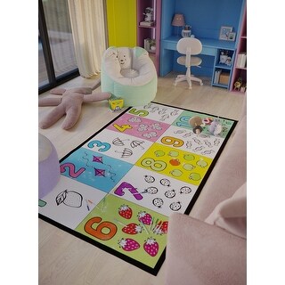 Coloring Rug Brand Fun Learn and Color Numbers Kids Rug - Bed Bath ...