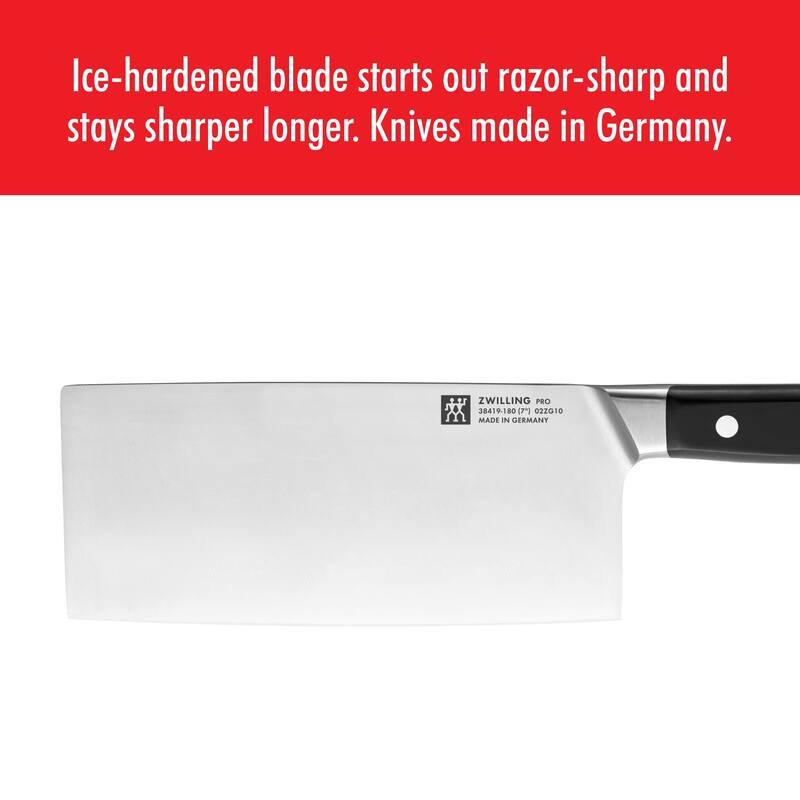 ZWILLING Pro 7-inch Chinese Chef's Knife Vegetable Cleaver - Overstock ...