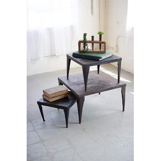 Recycled Metal Risers Antique Black Metal - Set of 3 in Magical Decor ...