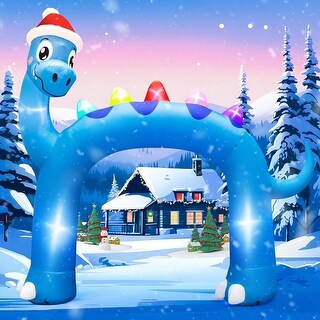 12' Christmas Inflatables Dinosaur - Blue - Bed Bath & Beyond - 39615107