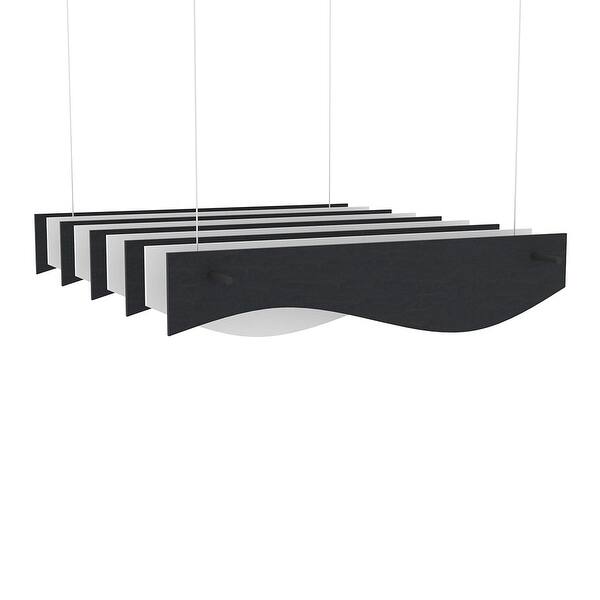 Escape Series 5 L Alternating Wave Acoustical Ceiling Baffles 9pc