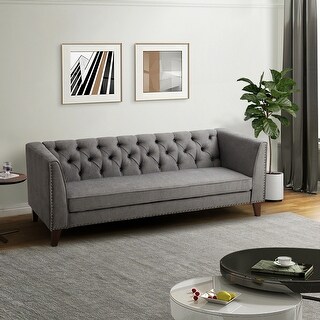 83" Classic Transitional Sofa with Tufted Back - Bed Bath & Beyond ...