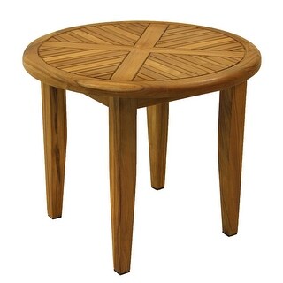 Samera Round Teak Accent Table - Bed Bath & Beyond - 39011645