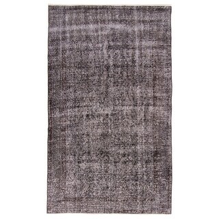 ECARPETGALLERY Hand-knotted Color Transition Black Wool Rug - 4'7 x 7'7 ...