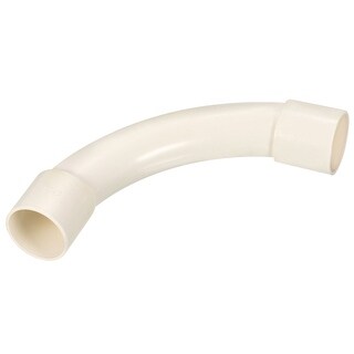 PVC Water Pipe Elbow Fitting 32mm ID 200mm Length Tube Adapter, White ...