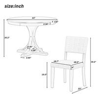 5-Piece Retro Round Dining Table Set - Bed Bath & Beyond - 39126709