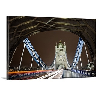 "UK, London, Tower Bridge, Thames River, dusk, blurred motion" Canvas ...