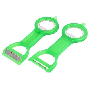 2pcs Kitchen Fruit Vegetable Peelers Parer Cutlery Bottle Opener Green ...