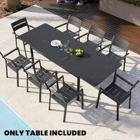 All-aluminum Outdoor Dining Table Extension for 6 or 8 Seats - 63"/94.5 ...