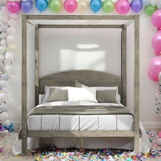 Sturdy Frame Queen Size Canopy Platform Bed - Bed Bath & Beyond - 40722225