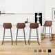 Modern Faux Leather Metal Frame Counter Height Bar Stools (Set of 4 ...