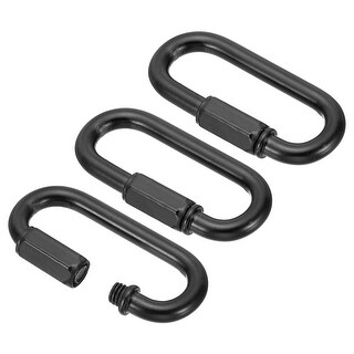 3pcs 6mm Chain Quick Links Locking Connector Ring Hook Clips 132 Lbs ...