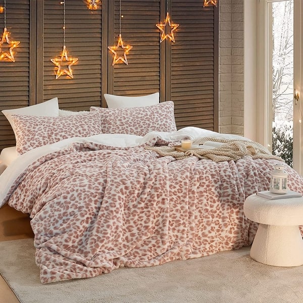pink leopard print bedding