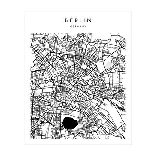 Berlin Germany Maps Black White Minimal Modern Art Print/Poster - Bed ...