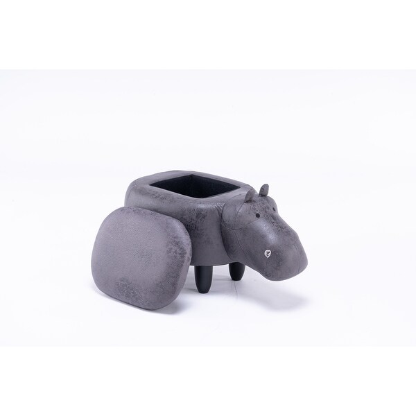 Hippo footstool with storage store