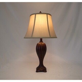 26" Traditional Table Lamps with Convenient Collapsible Lampshade - Bed ...