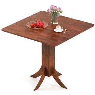 Walnut Rubber Wood and MDF Square Dining Table for 2 to 4 People - 33 ...