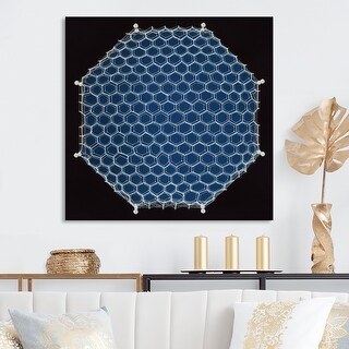 Designart "Hexagon Space Hive Infinity Matrix" Fractals Wall Art Living ...