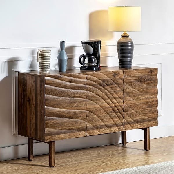 Mopsus Modern Adjustable Shelves Buffet Sideboard with 3 Doors by ...