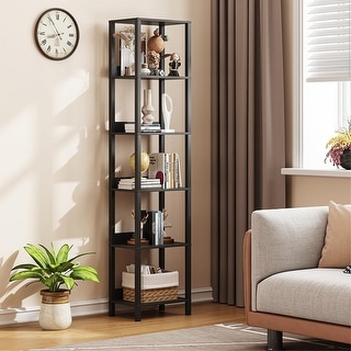 6 Tier Bookshelf Display Free Standing Shelf Unit for Bedroom - Bed ...