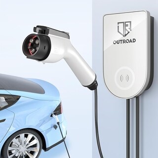 Indoor Outdoor Portable Electric Car Charging Station with 25FT Cable ...
