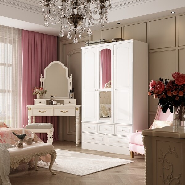 Modular Majesty Double Wardrobe Mirror Front Storage Closet Armoires On Sale Bed Bath Beyond 40297623