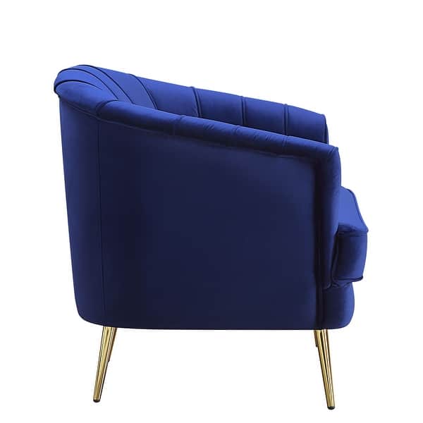 Modern High-end Style Vertical Channel Tufting Velvet Accent Chair with ...