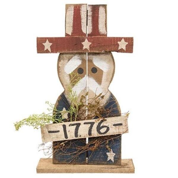 1776 Uncle Sam on Base - 16.25" high by 9.25" wide and 3.5" deep - Bed ...