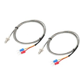 2x Temperature Sensor M6 Thermocouple J Type 5ft 0-750 Celsius Degree ...
