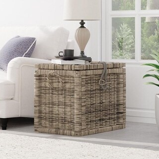 Rattan Storage Trunk side table - Bed Bath & Beyond - 36301444