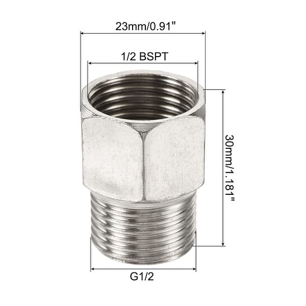 Stainless Steel Hex Reducer Pipe Fitting Female to Male Thread Adapter ...