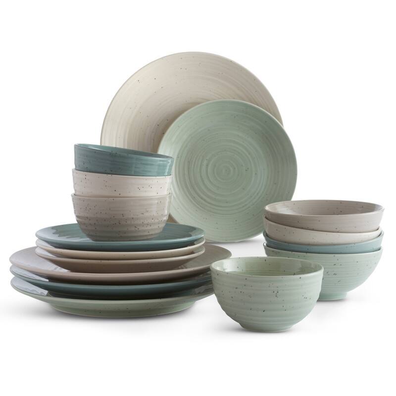 Sango Siterra Artist's Blend 16-Piece Stoneware Dinnerware Set ...