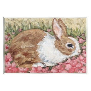 Stupell Bunny Pink Spring Blossoms Wall Plaque Art by Sara G. Designs ...