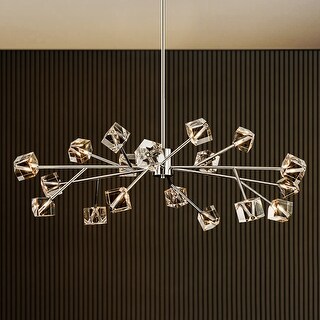 18-Light Modern Glam Linear Sputnik Cluster Cube Magic Bean Crystal ...