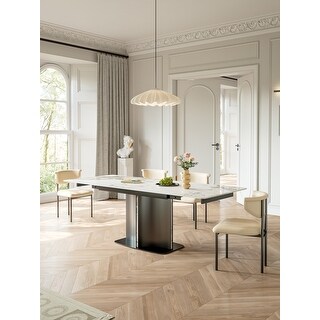 Modern Slate Dining Table Pandora Pattern Design Extendable Slate Top ...
