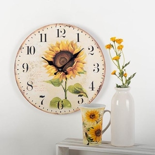 Sunflower Wall Clock - Bed Bath & Beyond - 42472944