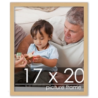 17x20 Traditional Natural Complete Wood Picture Frame with UV Acrylic ...