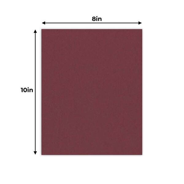 Maroon 8x10 Backing Board - Uncut Photo Mat Board (25-Sheets) - Bed ...