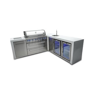 Mont Alpi MAi805-D90BEVFC 6-Burner Deluxe 90° L-Shaped Stainless Steel ...